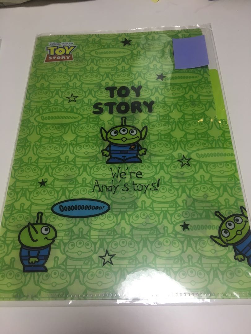 Disney Toy Story Monsters Inc. Plastic Folder, 興趣及遊戲, 手作＆自家設計, 文具 ...