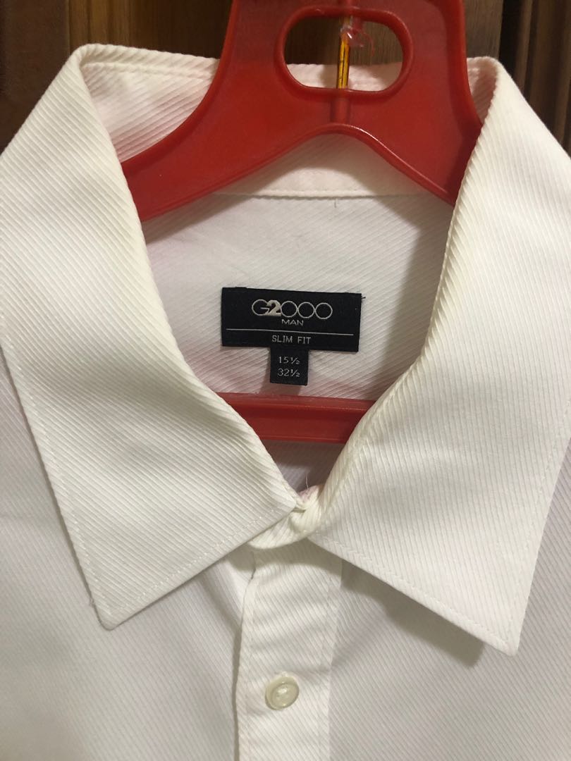 G2000 Men formal shirt (white), Men's Fashion, Tops & Sets, Formal ...
