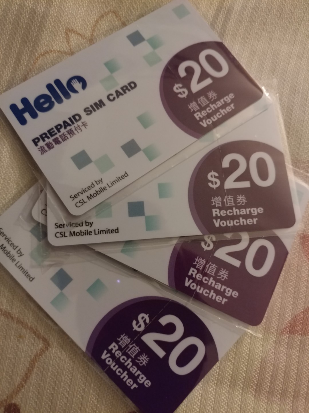 HELLO 咭 增值咭, 手提電話, 電話及其他裝置配件, Sim 卡 - Carousell