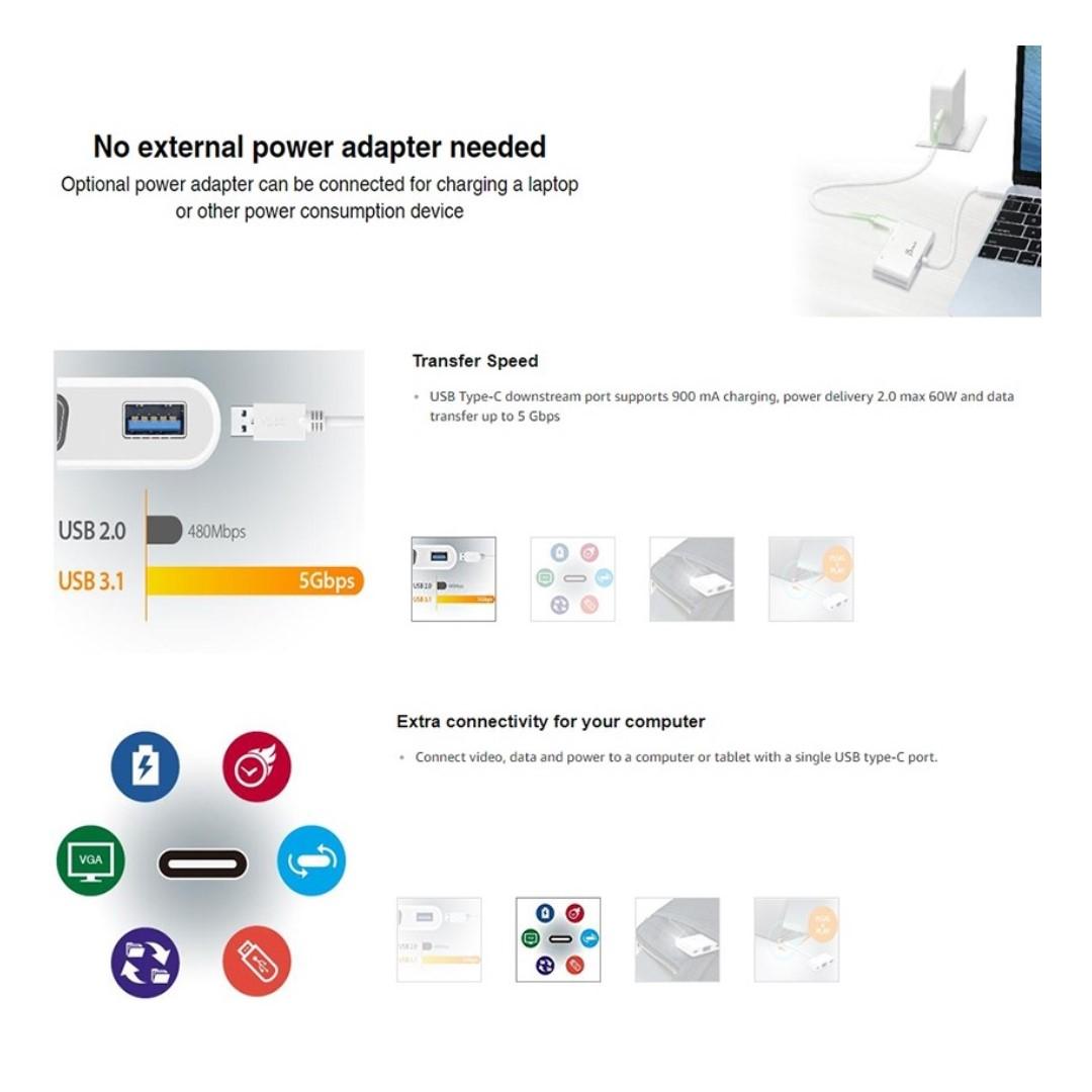 J5 Create USB Type-C Multi-Adapter HDMI / Gigabit Ethernet / 2 x USB3.0 ...