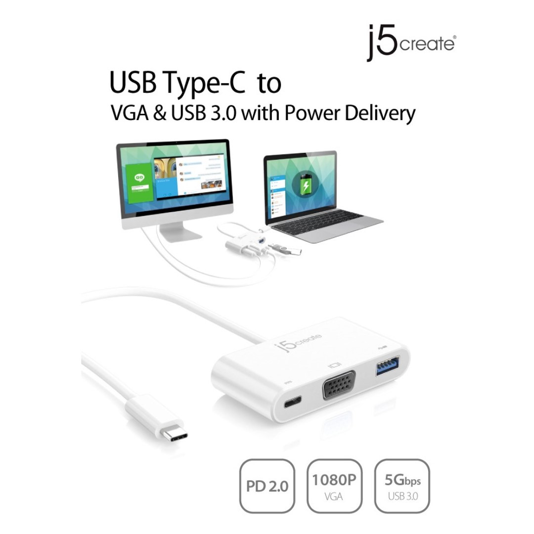 J5 Create USB Type-C Multi-Adapter HDMI / Gigabit Ethernet / 2 x USB3.0 ...