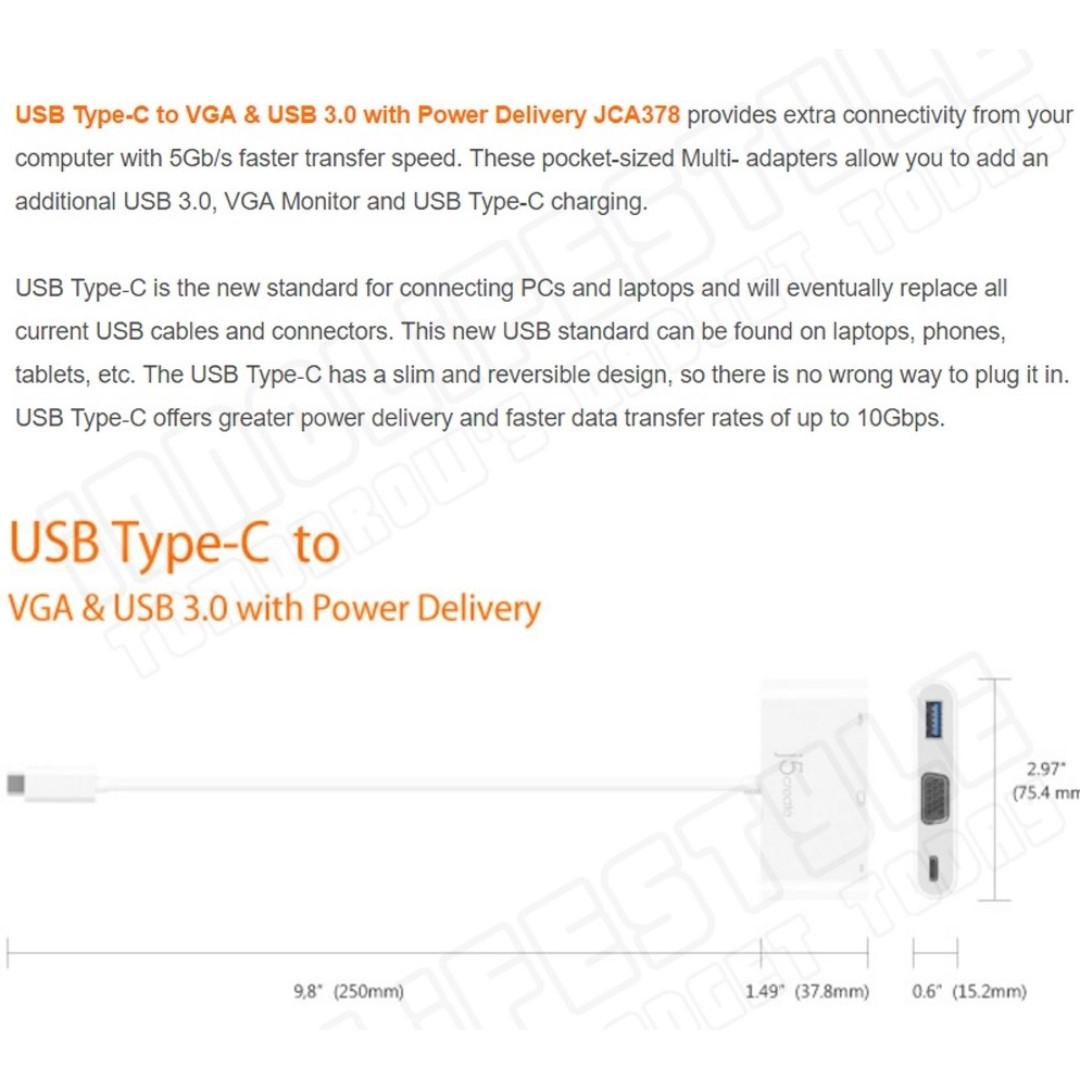 J Create USB Type C Multi Adapter HDMI Gigabit Ethernet X USB Hub W Charging