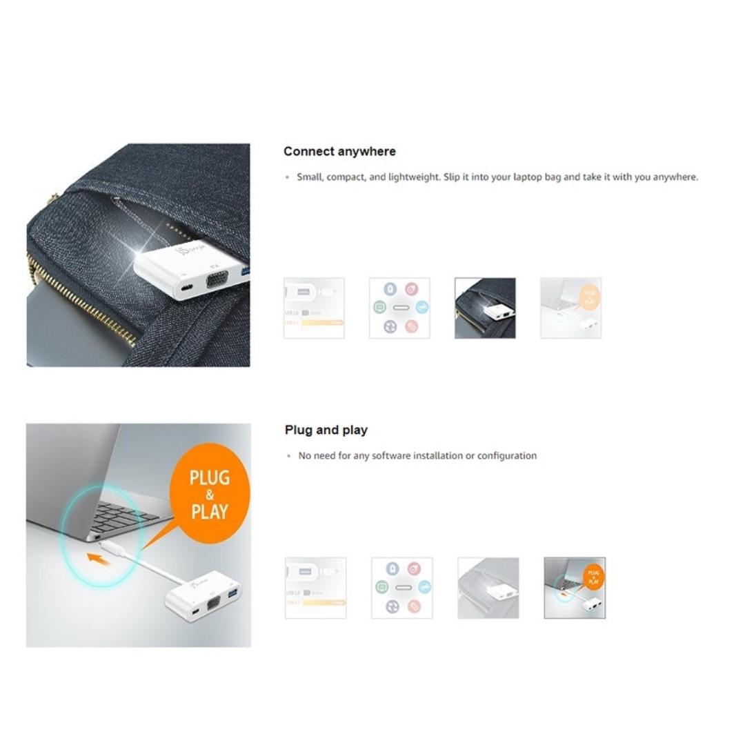 J5 Create USB Type-C Multi-Adapter HDMI / Gigabit Ethernet / 2 x USB3.0 ...