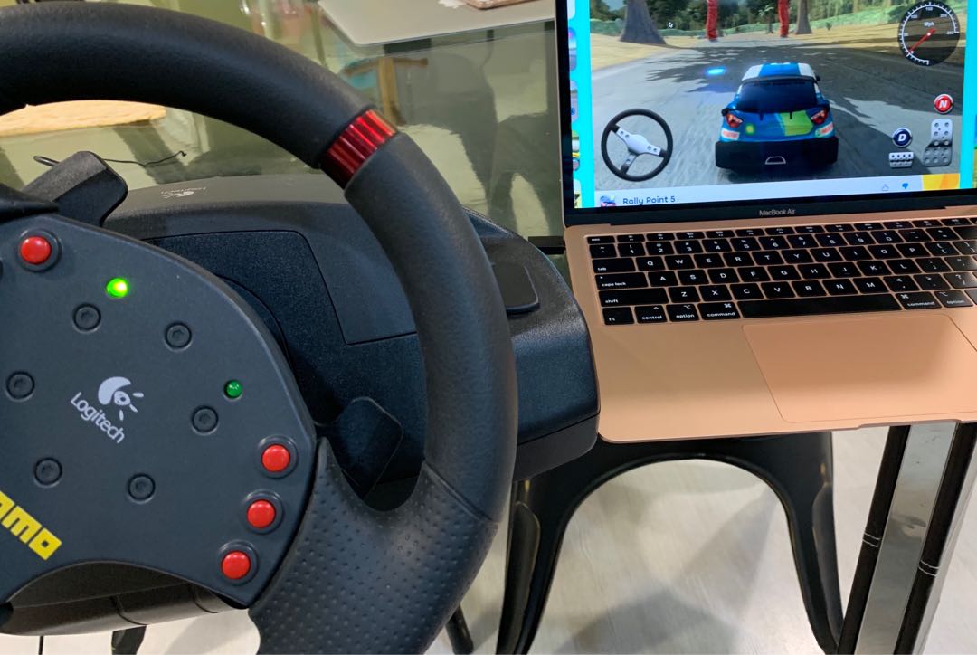 Logitech MOMO Racing Force Feedback Wheel, Video Gaming, Video Games ...