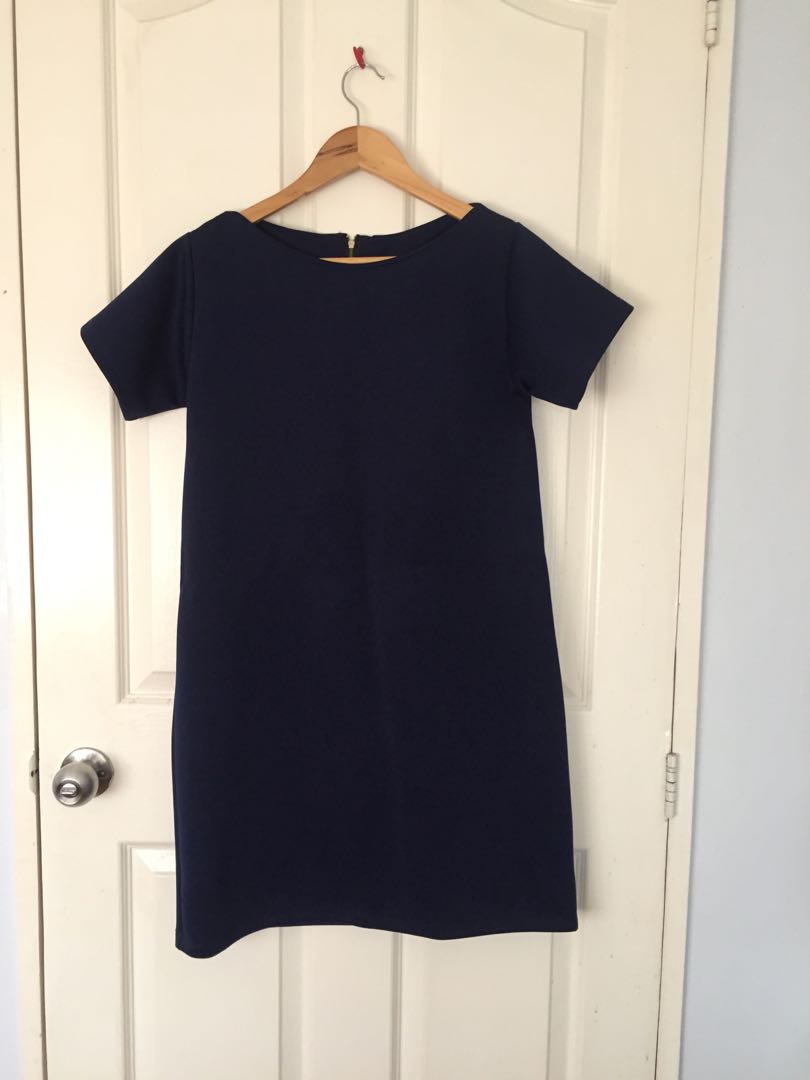 Navy Blue Shift Dress, Women's Fashion, Dresses & Sets, Dresses on ...