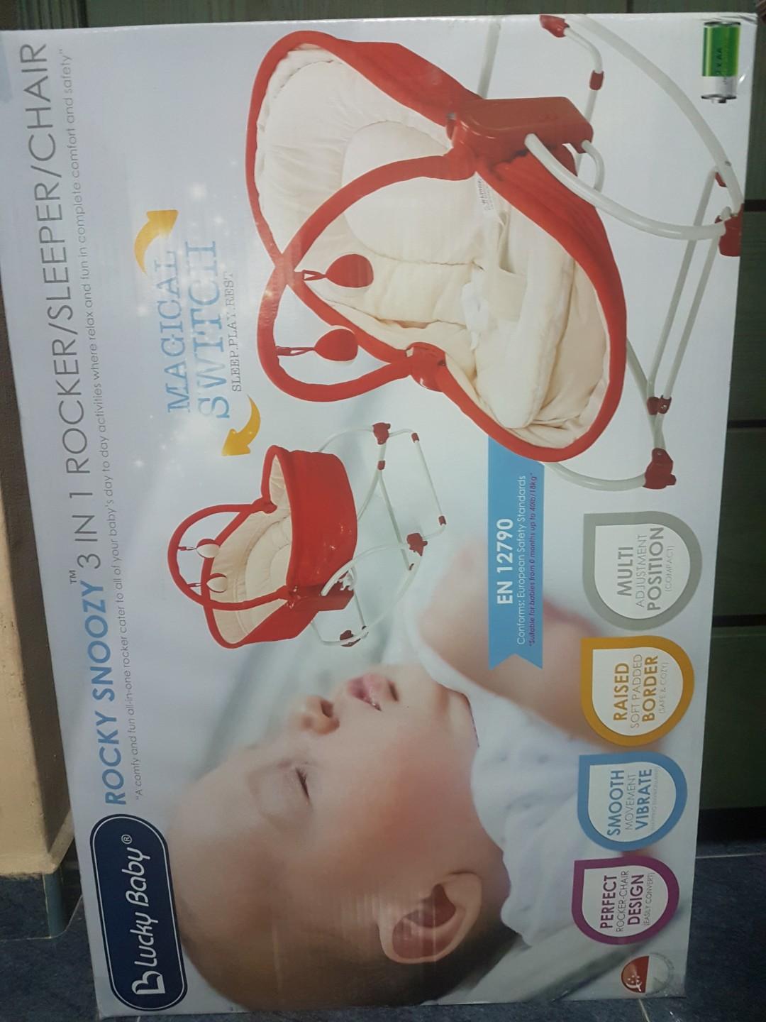 ROCKY SNOOZY 3 IN 1 ROCKER/SLEEPER/CHAIR/MUSIC WITH BATTERY OPERATED ...