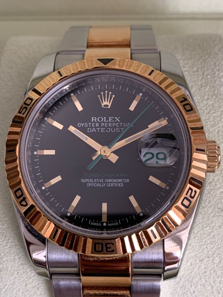 Rolex Japanese Turn-O-Graph LP Oyster Perpetual Datejust 116263 Green ...