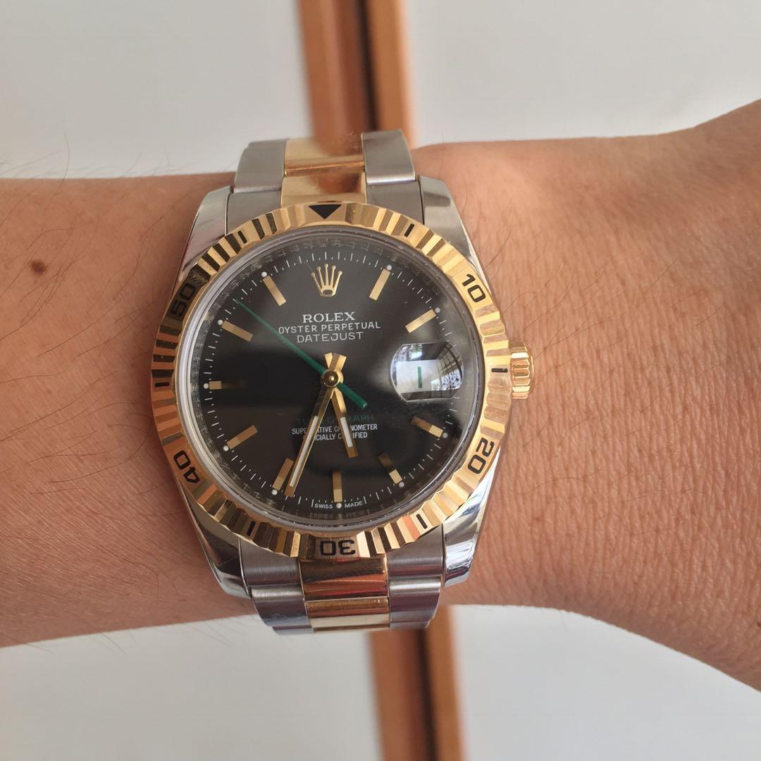 Rolex Japanese Turn-O-Graph LP Oyster Perpetual Datejust 116263 Green ...