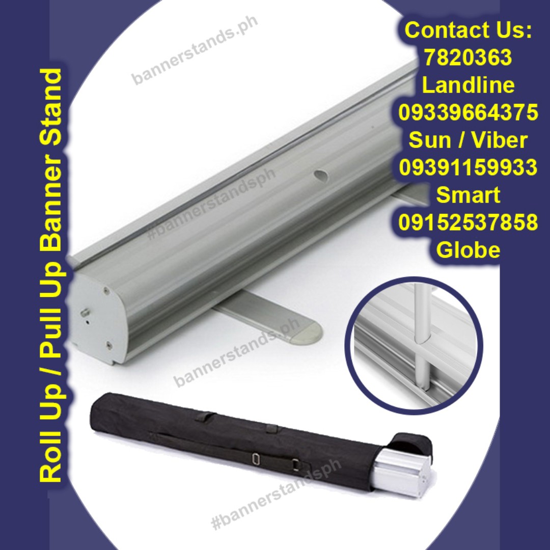 Roll Up Banner Stand Pull Up Tarpaulin Tarp Standee Display Mechanism ...