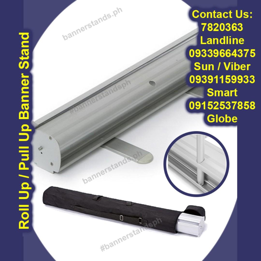 Roll Up Banner Stand Pull Up Tarpaulin Tarp Standee Display Mechanism ...