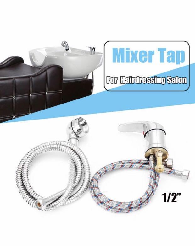 Salon mixer tap with shower head and hose set, Everything Else on Carousell