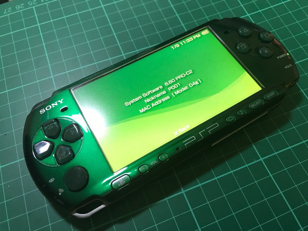 Sony Psp 3000 Slim Carnival Spirited Green(rare), Video Gaming, Video ...