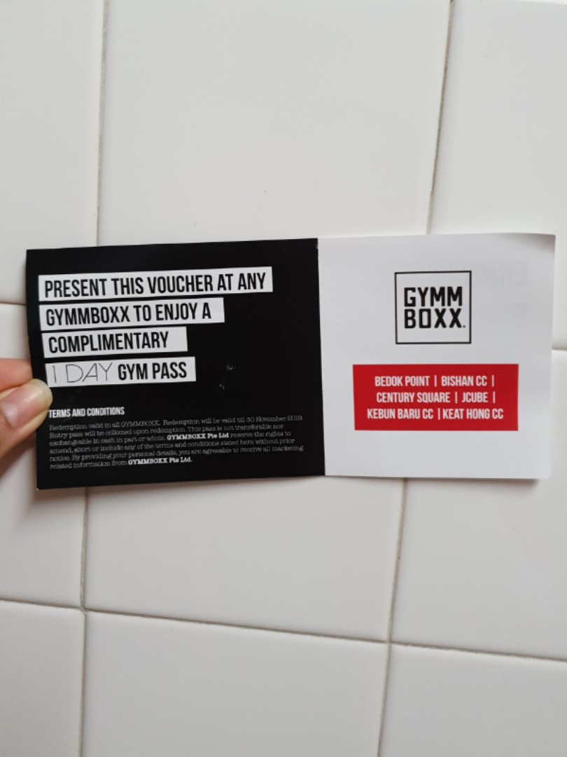 1 Day Gym Pass at GYMM BOXX, Tickets & Vouchers, Vouchers on Carousell