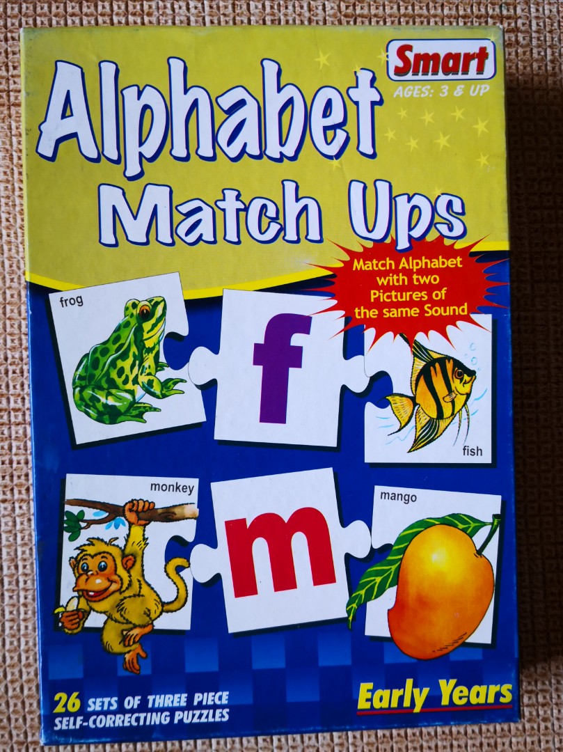Alphabet Match ups, Hobbies & Toys, Toys & Games on Carousell