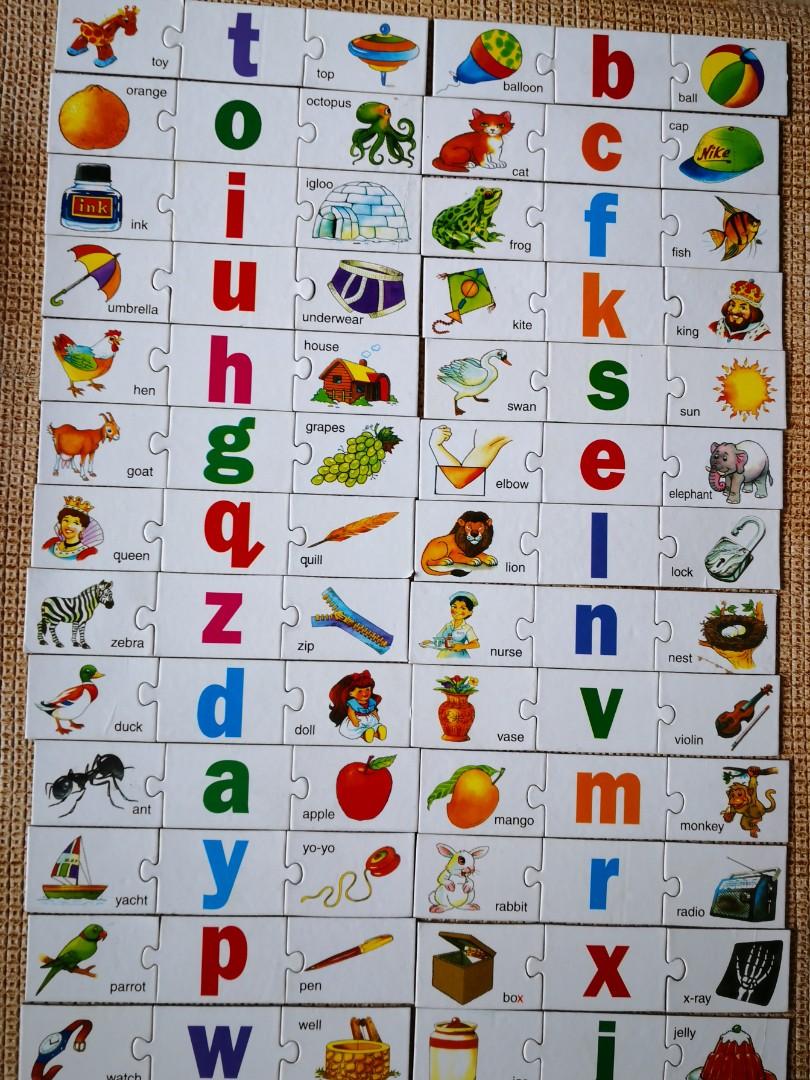 Alphabet Match ups, Hobbies & Toys, Toys & Games on Carousell
