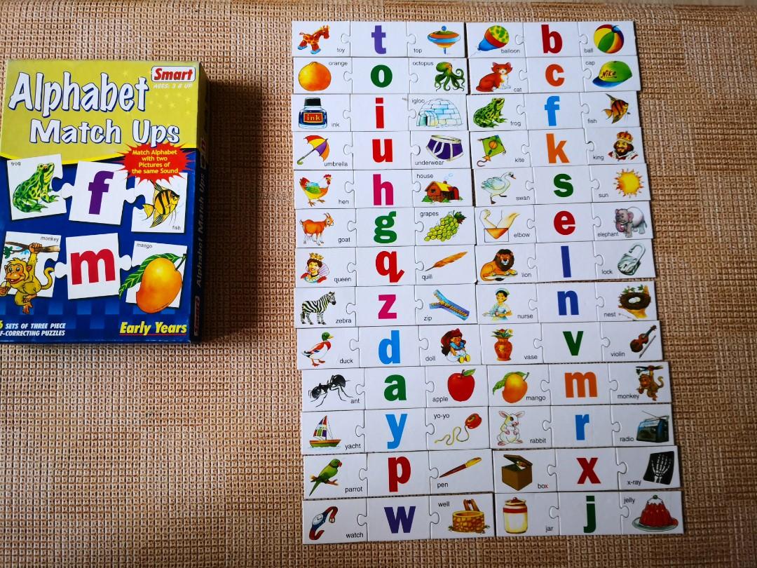 Alphabet Match ups, Hobbies & Toys, Toys & Games on Carousell