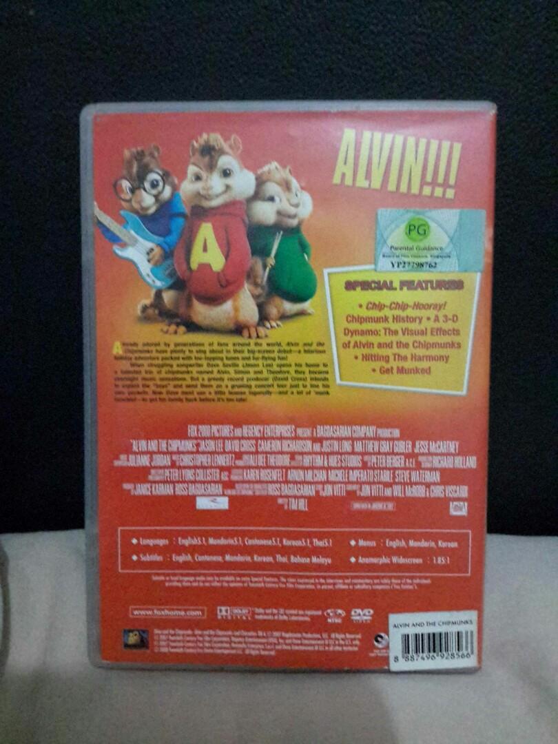 Alvin And The Chipmunks Dvd, Hobbies & Toys, Music & Media, CDs & DVDs ...
