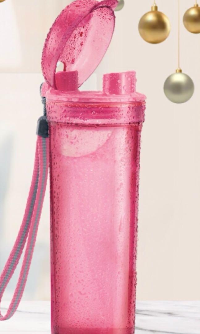 BN Tupperware Crystal Drinking Flask (Pink), Furniture & Home Living ...