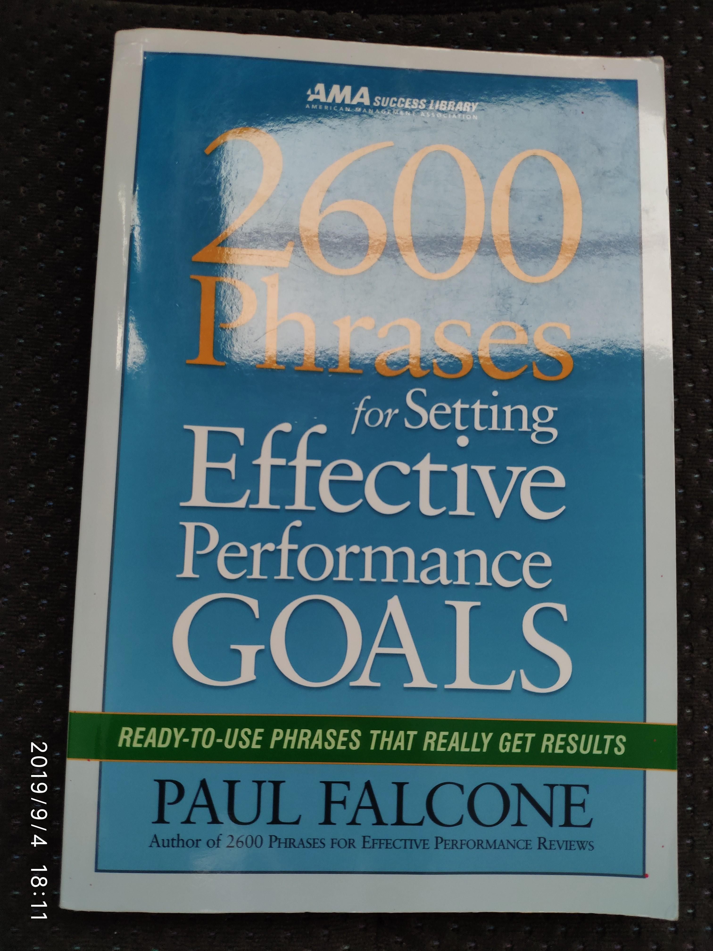 Book - setting effective performance goals. Free delivery, Hobbies ...