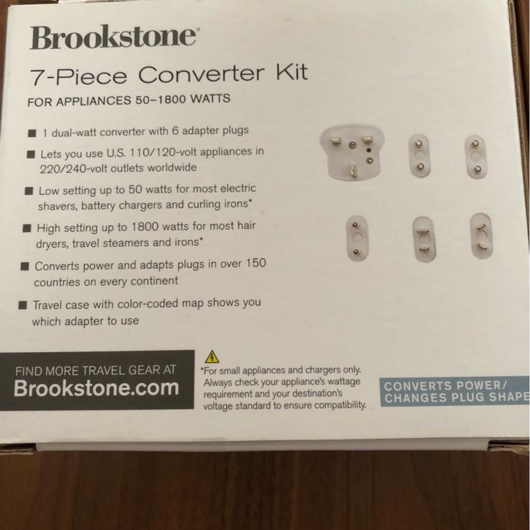 Brookstone 7-piece Power Converter Kit, TV & Home Appliances ...