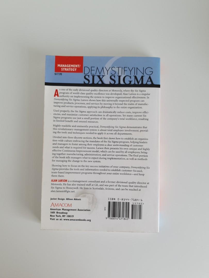 Demystifying Six Sigma by Alan Larson, Hobbies & Toys, Books ...