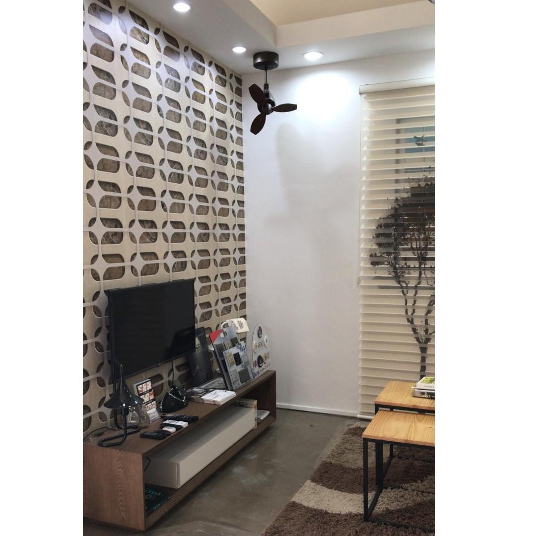 (+Installation) Corner Ceiling Fan 18 inch Wooden Blade, Furniture ...