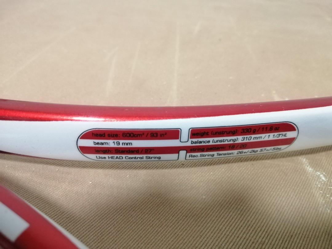 Head tennis racquet - Microgel Prestige Mid 93 sq inch, Sports ...
