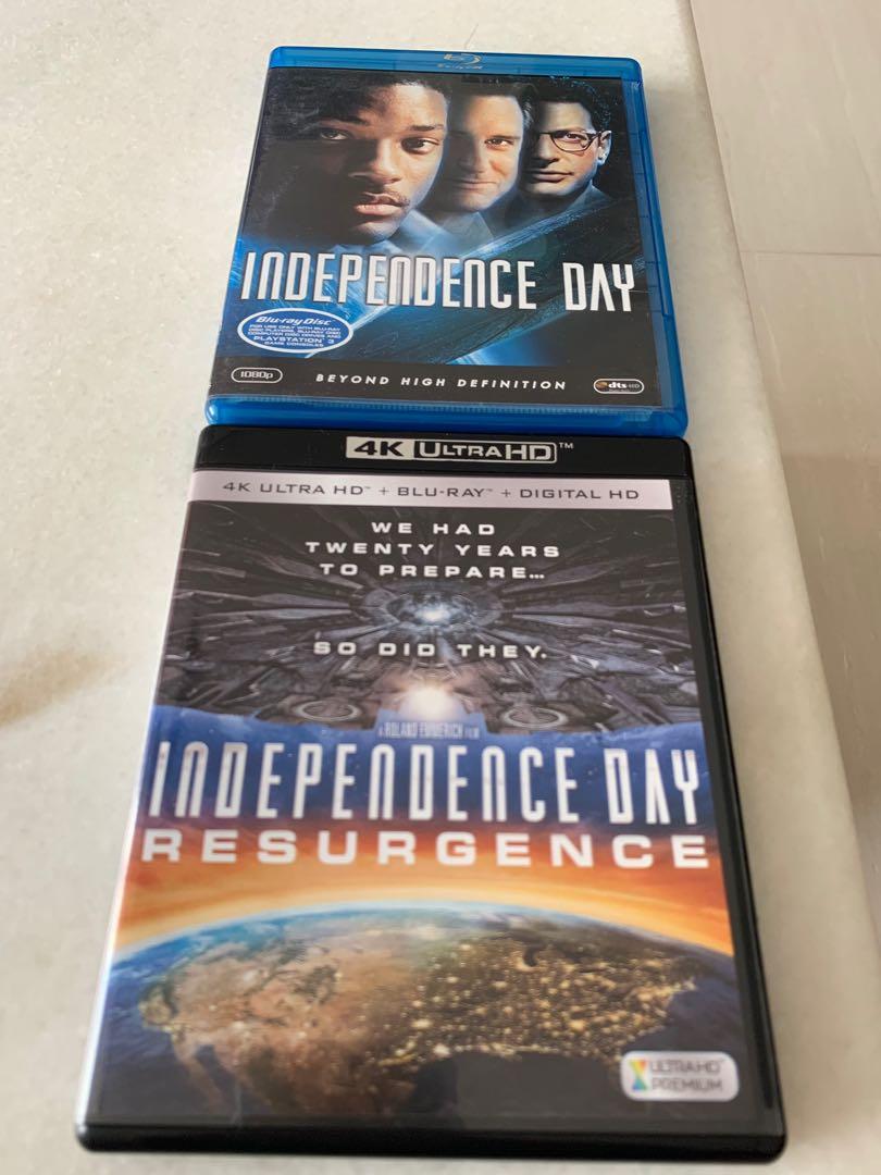 Independence Day (Blu Ray) & Resurgence (4K Ultra HD + Blu Ray + Digital HD), TV & Home ...
