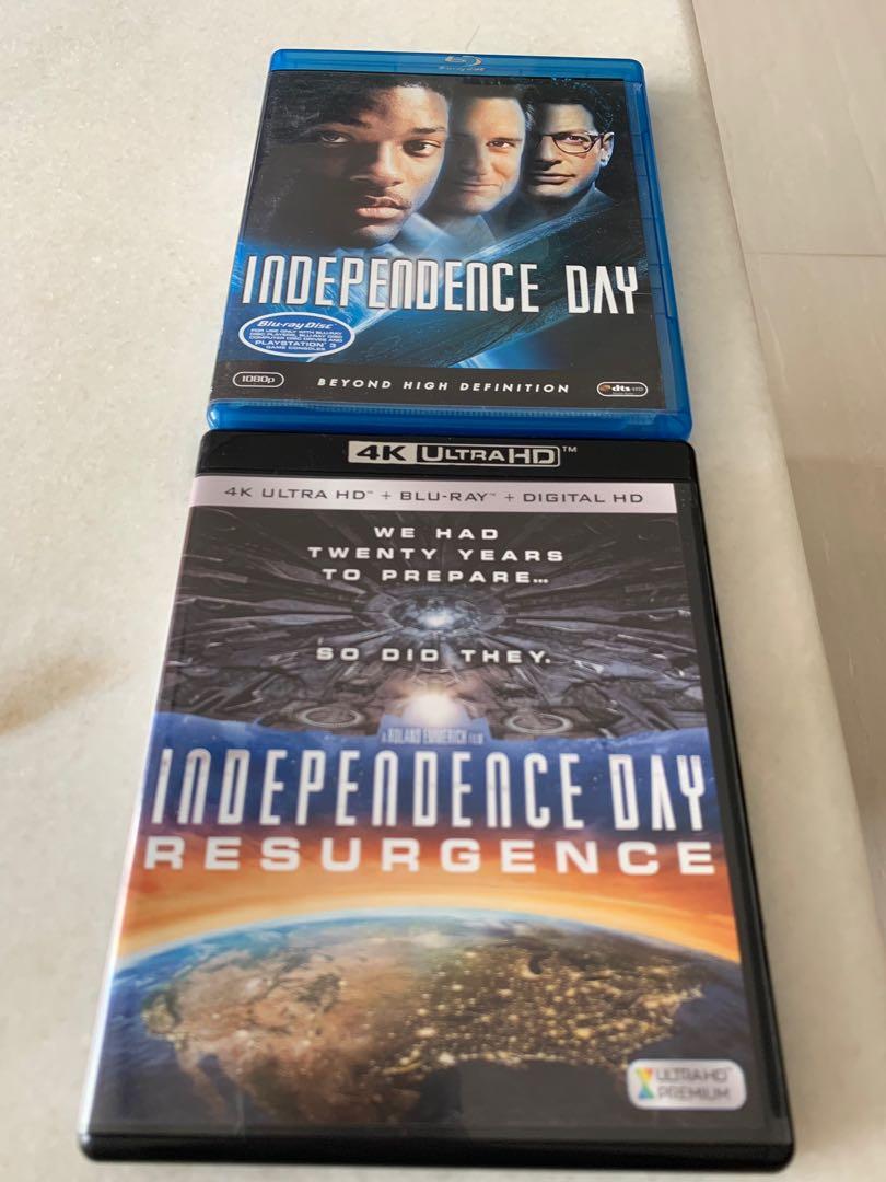 Independence Day (Blu Ray) & Resurgence (4K Ultra HD + Blu Ray + Digital HD), TV & Home ...
