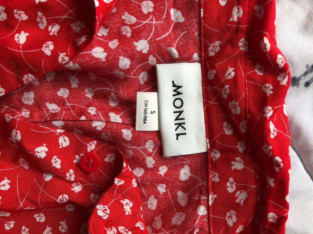 Preloved Original Monki Red Dress for Women, Women's Fashion, Maternity ...
