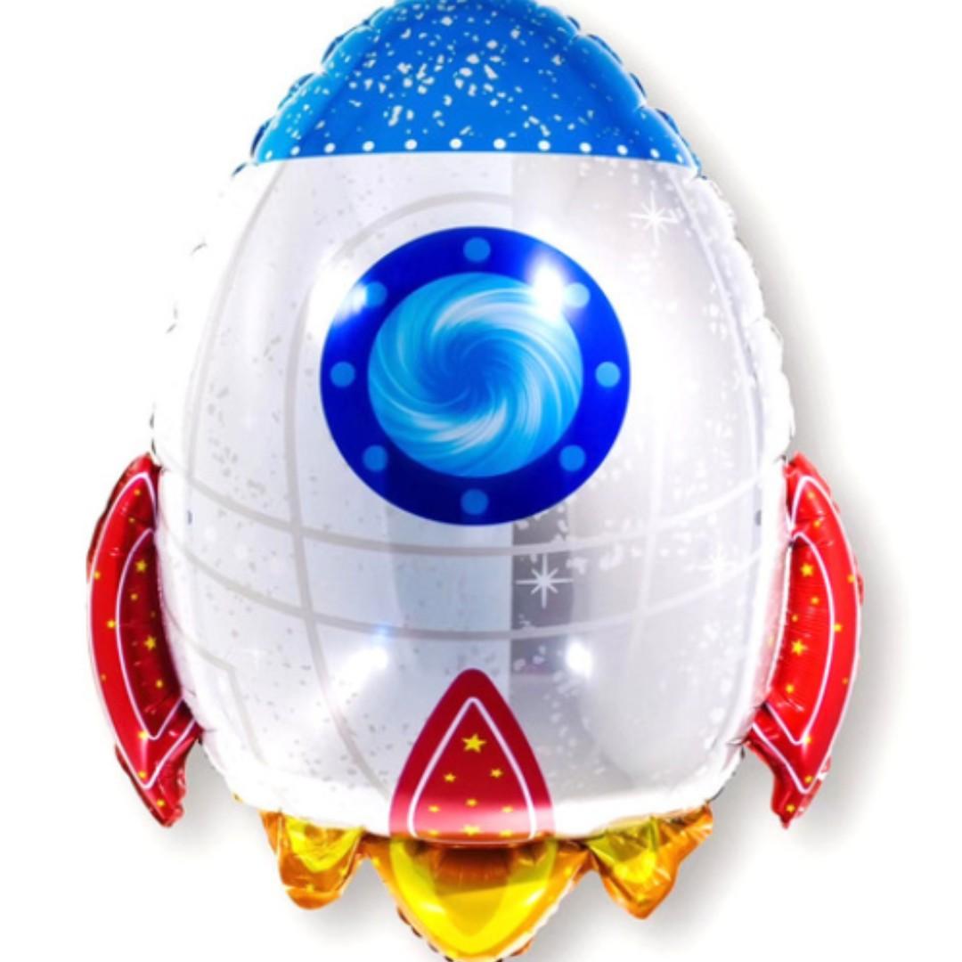 Rocket Space Themed Party Balloon Set 5pcs, Hobbies & Toys, Stationary ...