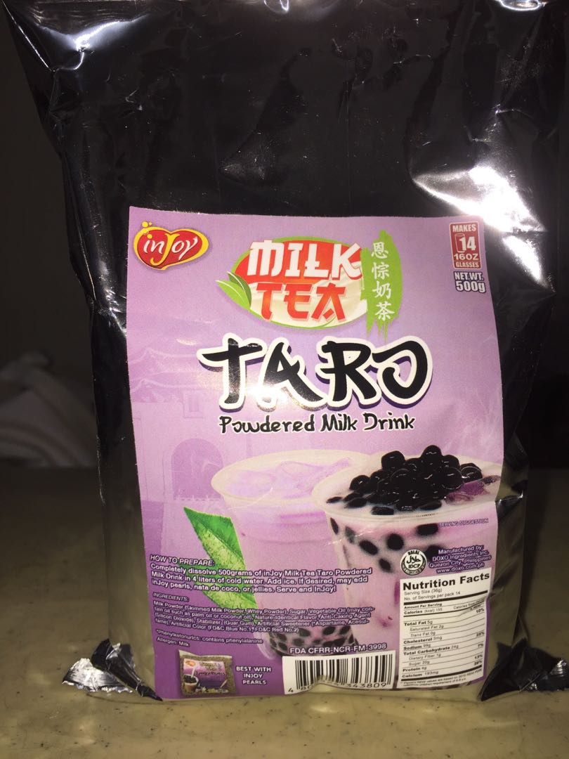 Taro InJoy Milk Tea Powder, Health & Nutrition, Health Supplements ...