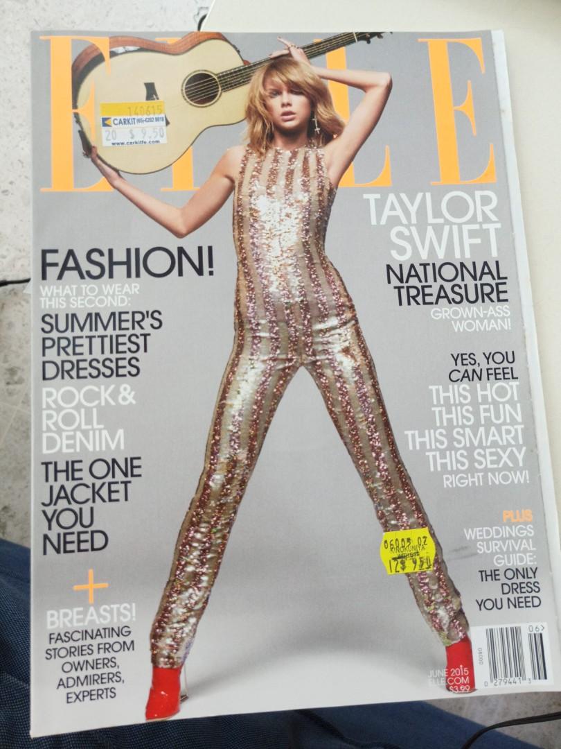 Taylor Swift Elle Magazine (Jun 2015 Issue), Hobbies & Toys, Books ...