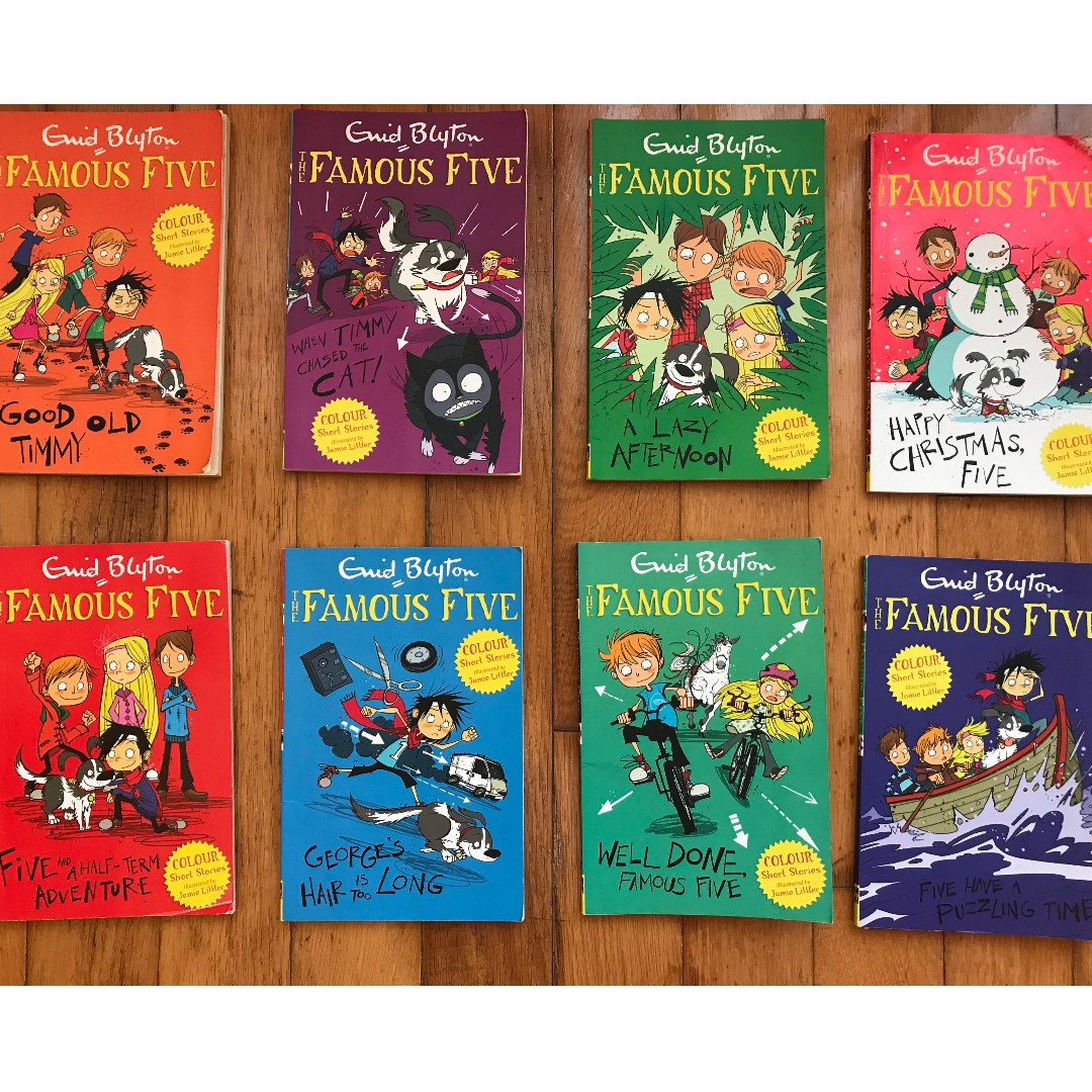 The Famous Five Colour Illustration by Jamie Littler, 興趣及遊戲, 書本 & 文具 ...