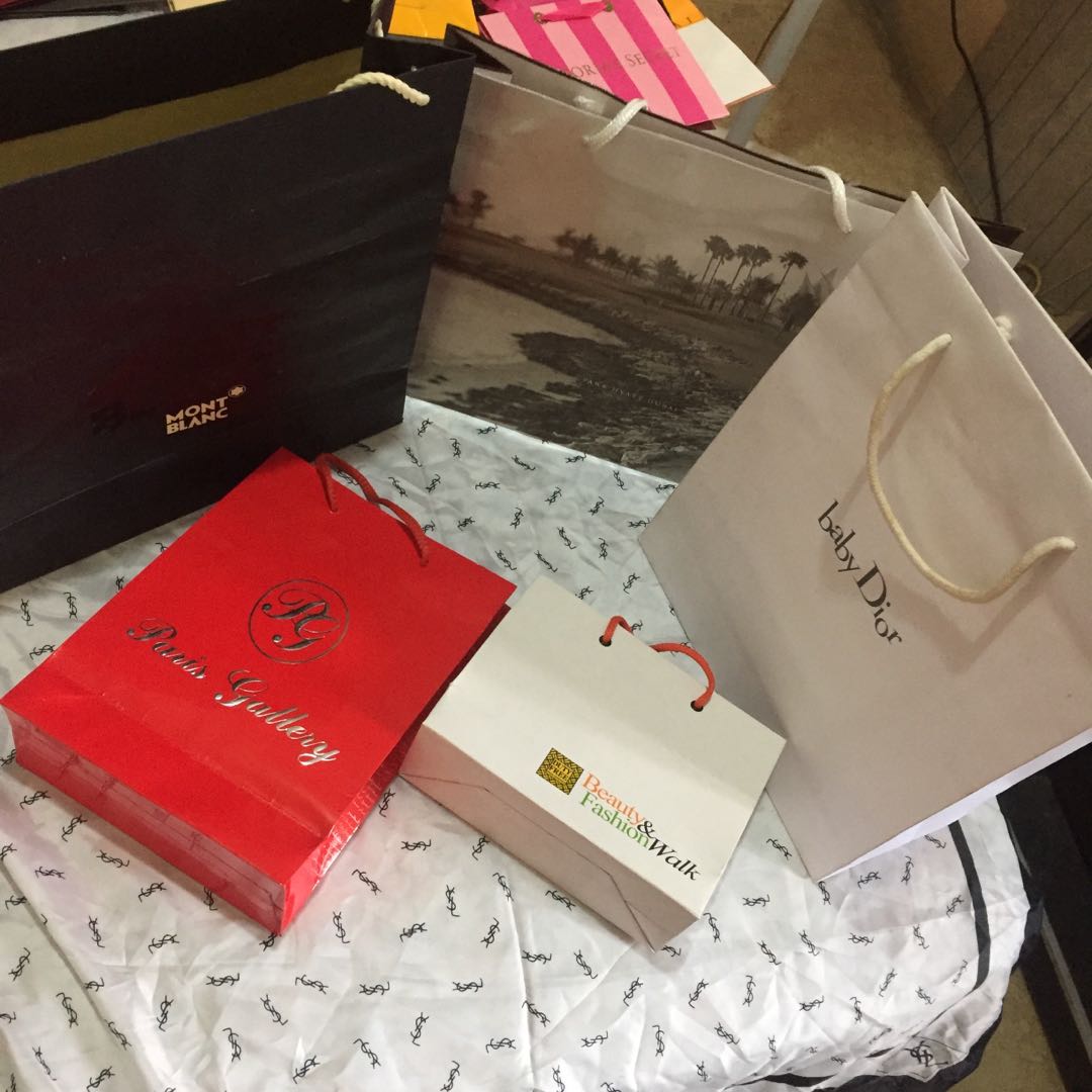 used assorted signature paper bags, Women's Fashion, Bags & Wallets ...