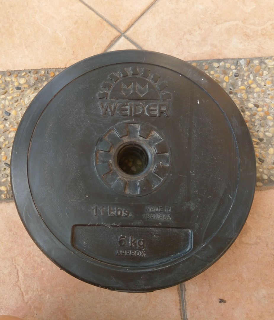 Weider concrete filled plates, Sports Equipment, Exercise & Fitness ...