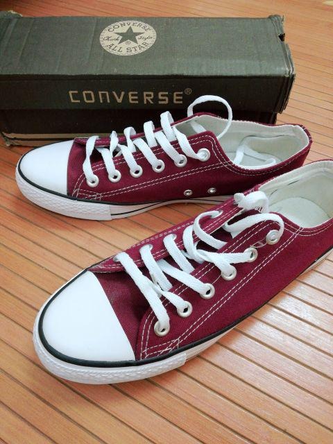 Converse Classic Wine Red Sneakers Shoes, Sports Equipment, Sports ...