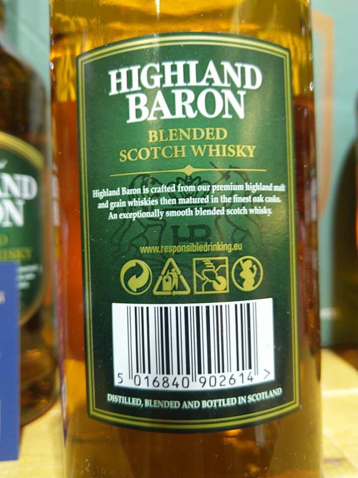 Highland baron blended whisky, 嘢食 & 嘢飲, 酒精飲料 - Carousell