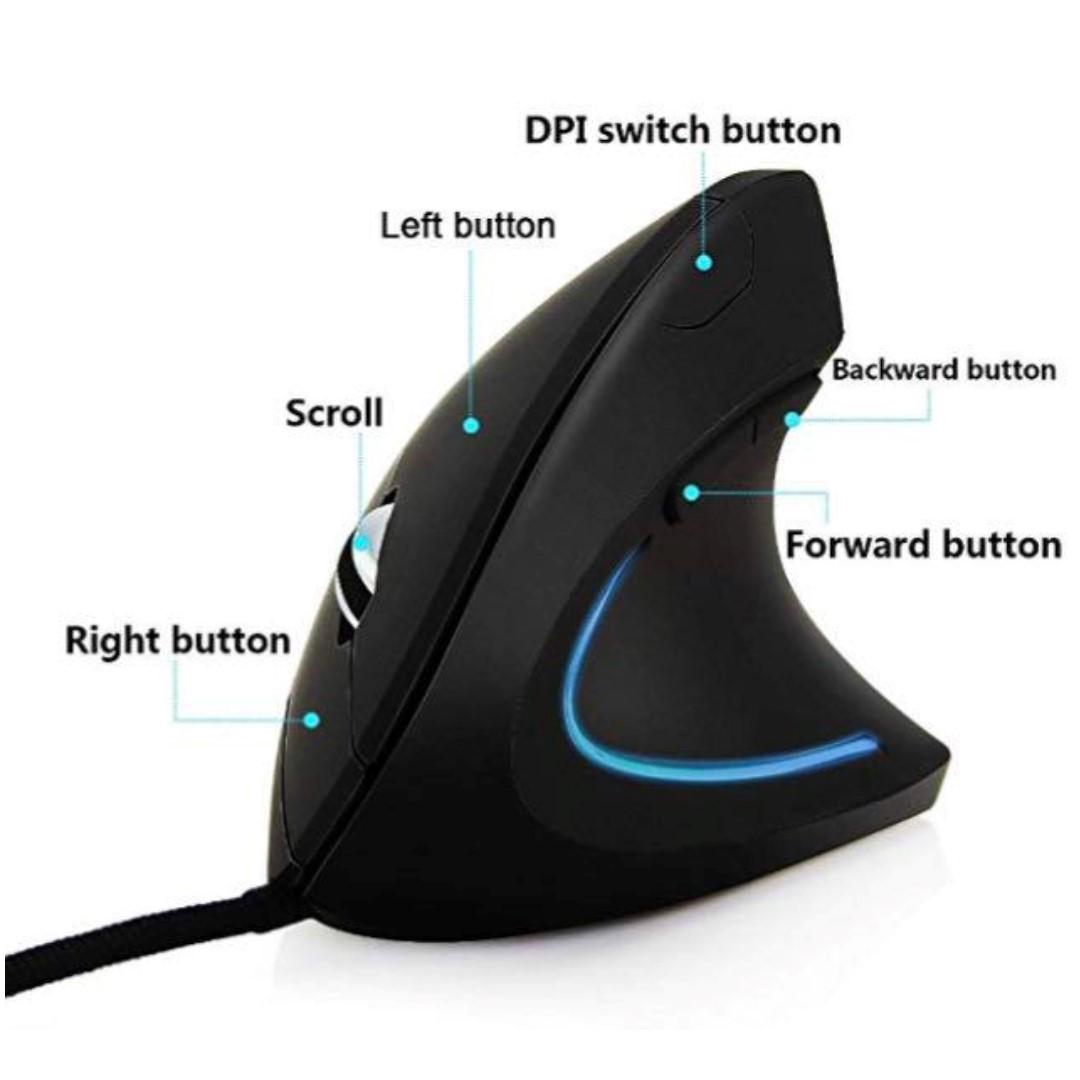 (M207) UBEI Ergonomic Mouse High Precision Optical Wired Vertical Mouse ...