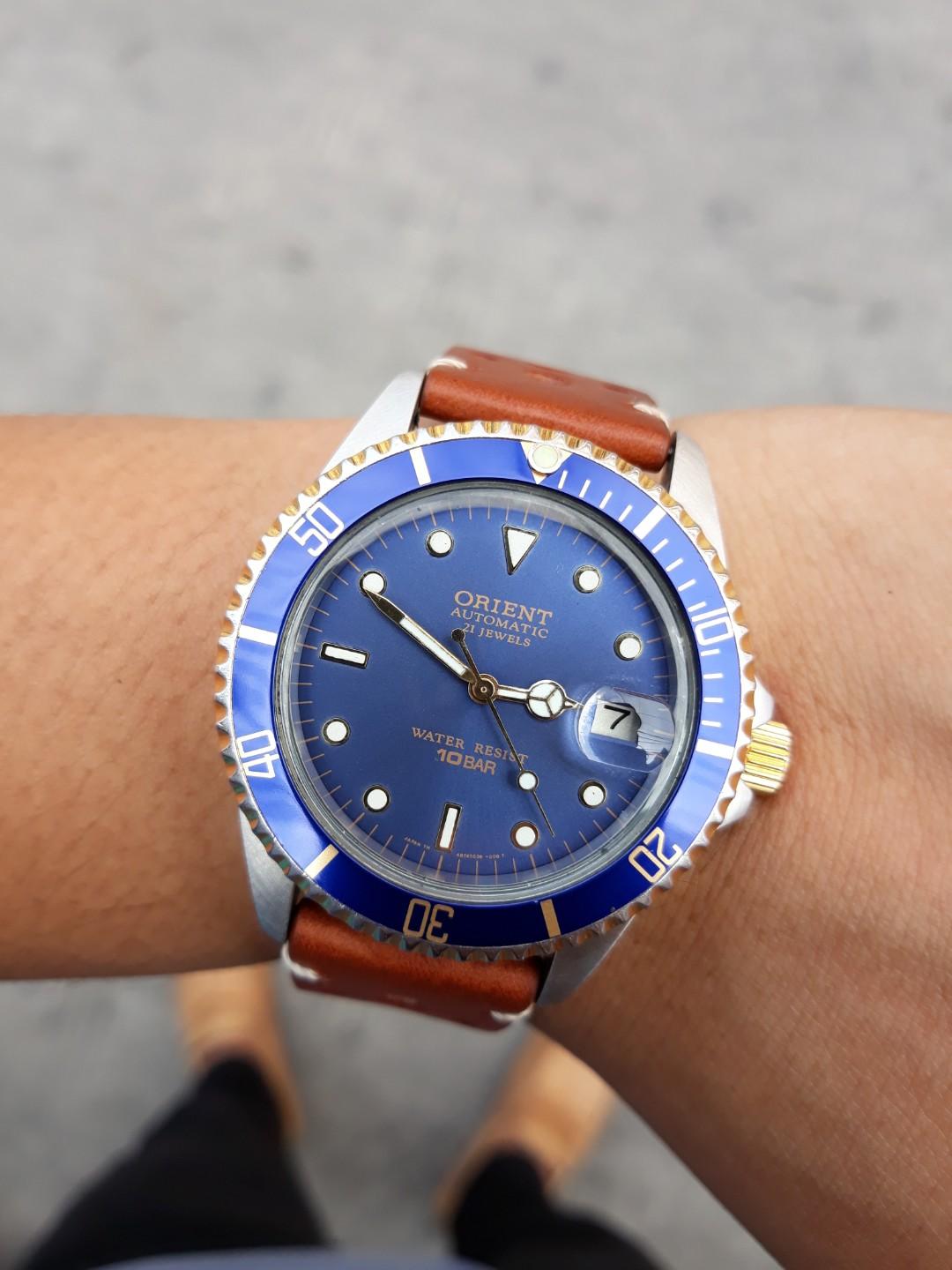 Orient 2ER00004d Bluesy Submariner Homage not Seiko Rolex Tag omega ...