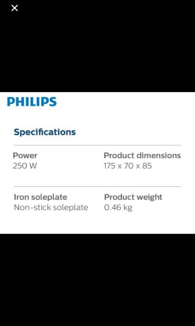 Philips Travel Mini Iron Stewardess, Health & Nutrition, Health ...