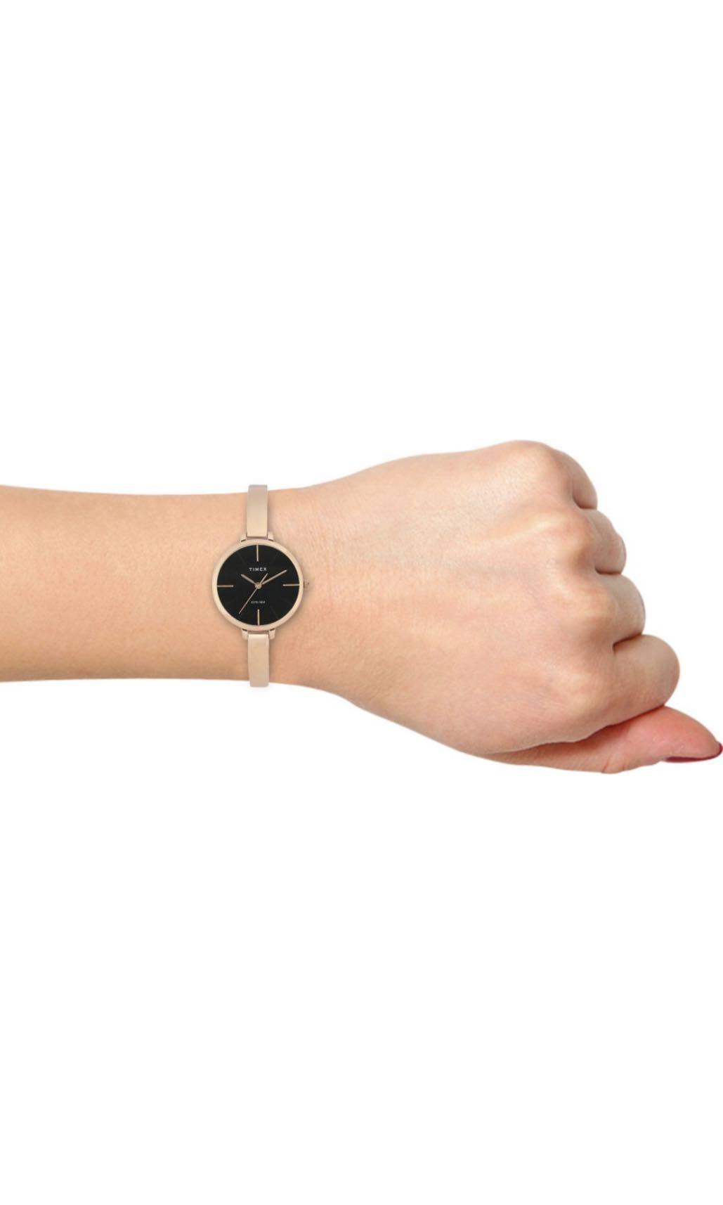 Timex watch gold, Fesyen Wanita, Jam Tangan di Carousell