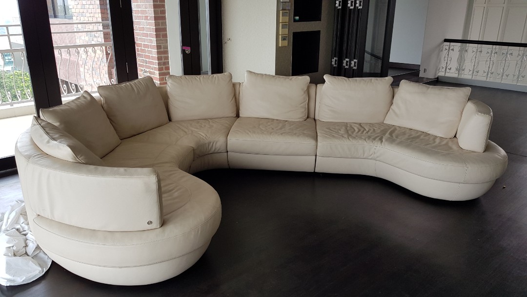 Used Natuzzi J shape sofa, Furniture & Home Living, Furniture, Sofas on ...