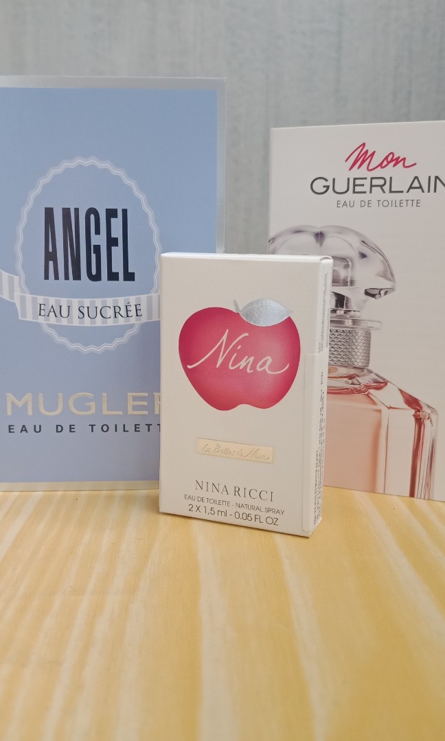 Vial Edt Mon Vuerlain Angel Nina Ricci, Kesehatan & Kecantikan, Parfum ...