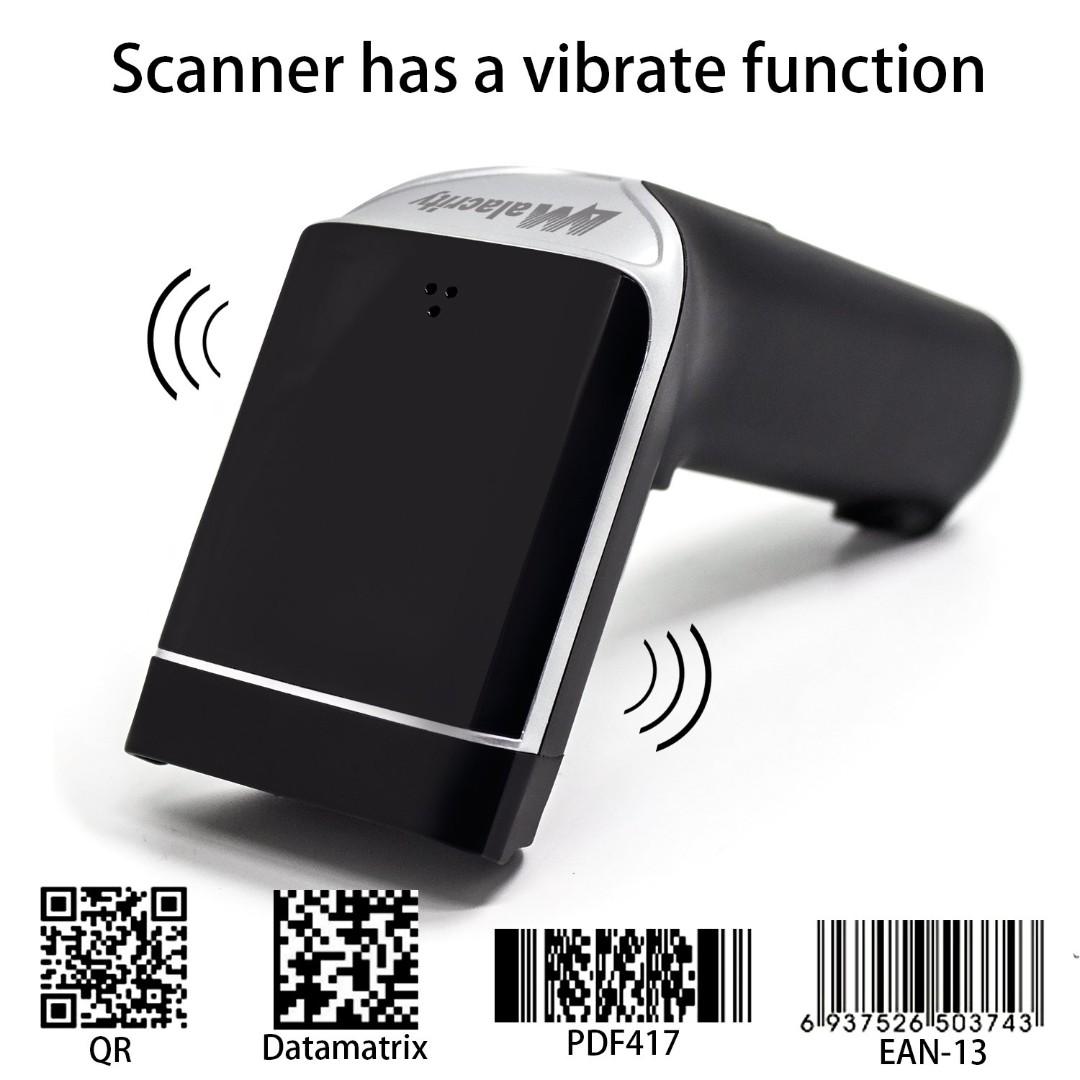 Alacrity 2-in-1 Wireless & Bluetooth 2D Barcode Scanner, Computers ...