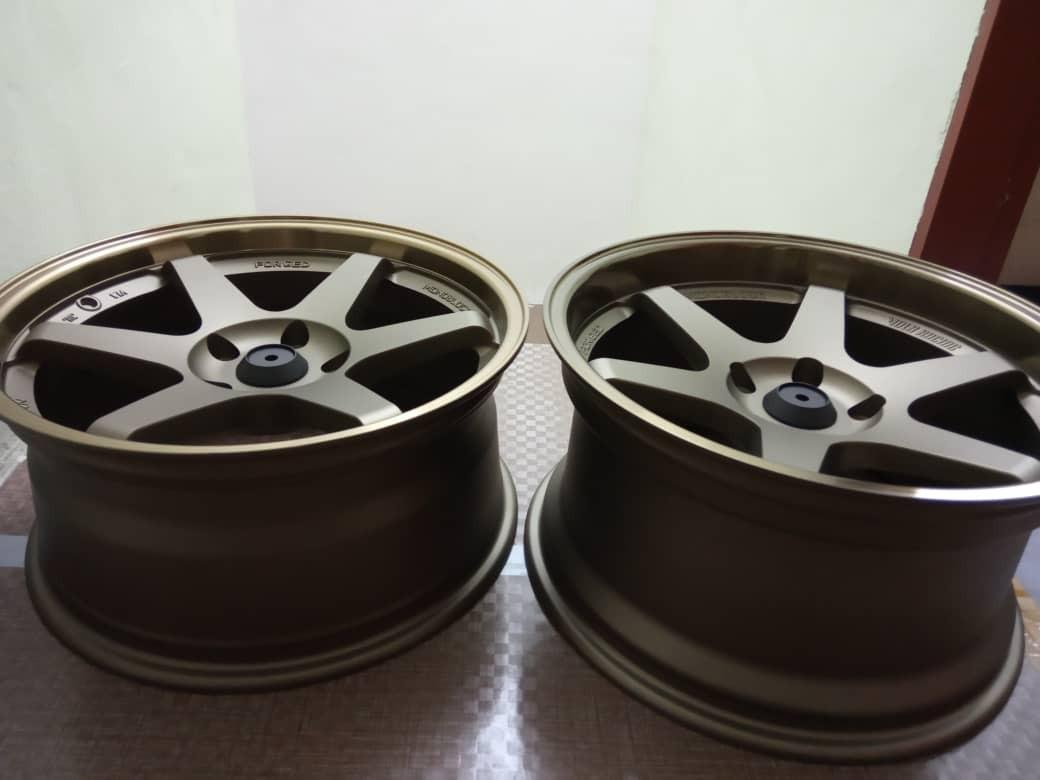 bmw volk racing te37 18 inch rims wheels, Auto Accessories on Carousell