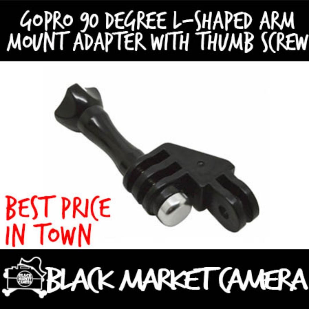 GoPro 90 Degree L-Shaped Arm Mount Adapter with Thumb Screw, Mobile ...