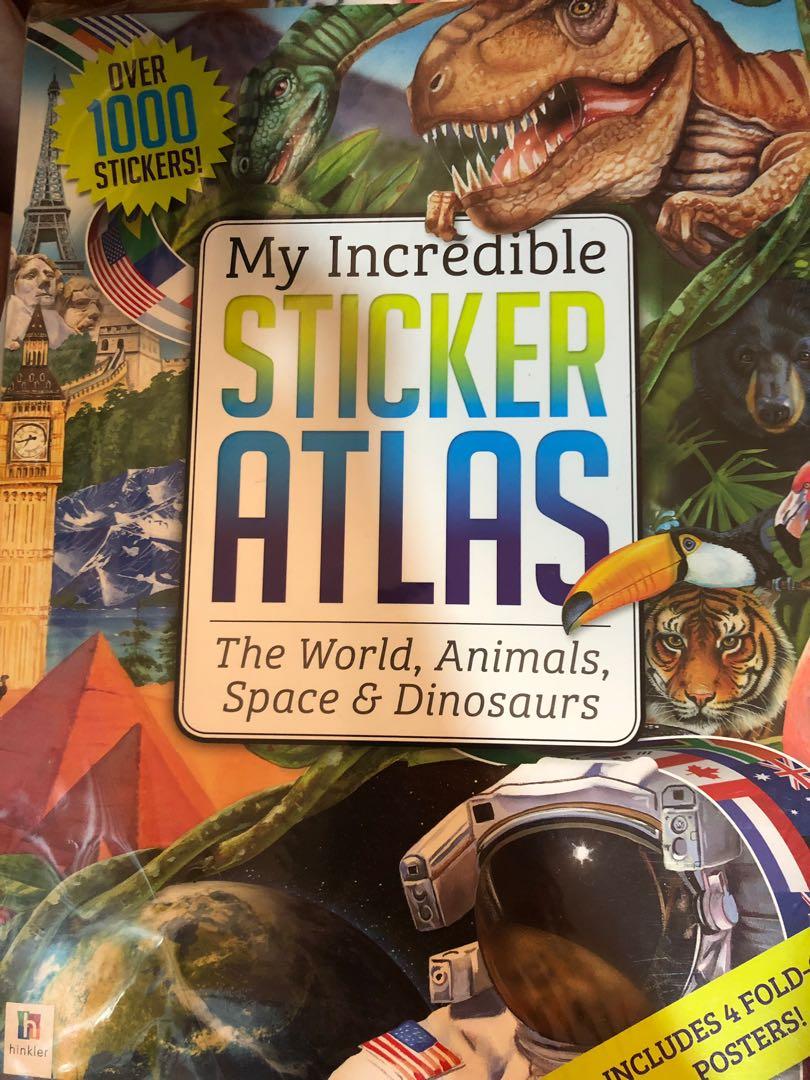 Incredible sticker atlas, Hobbies & Toys, Books & Magazines, Children's ...
