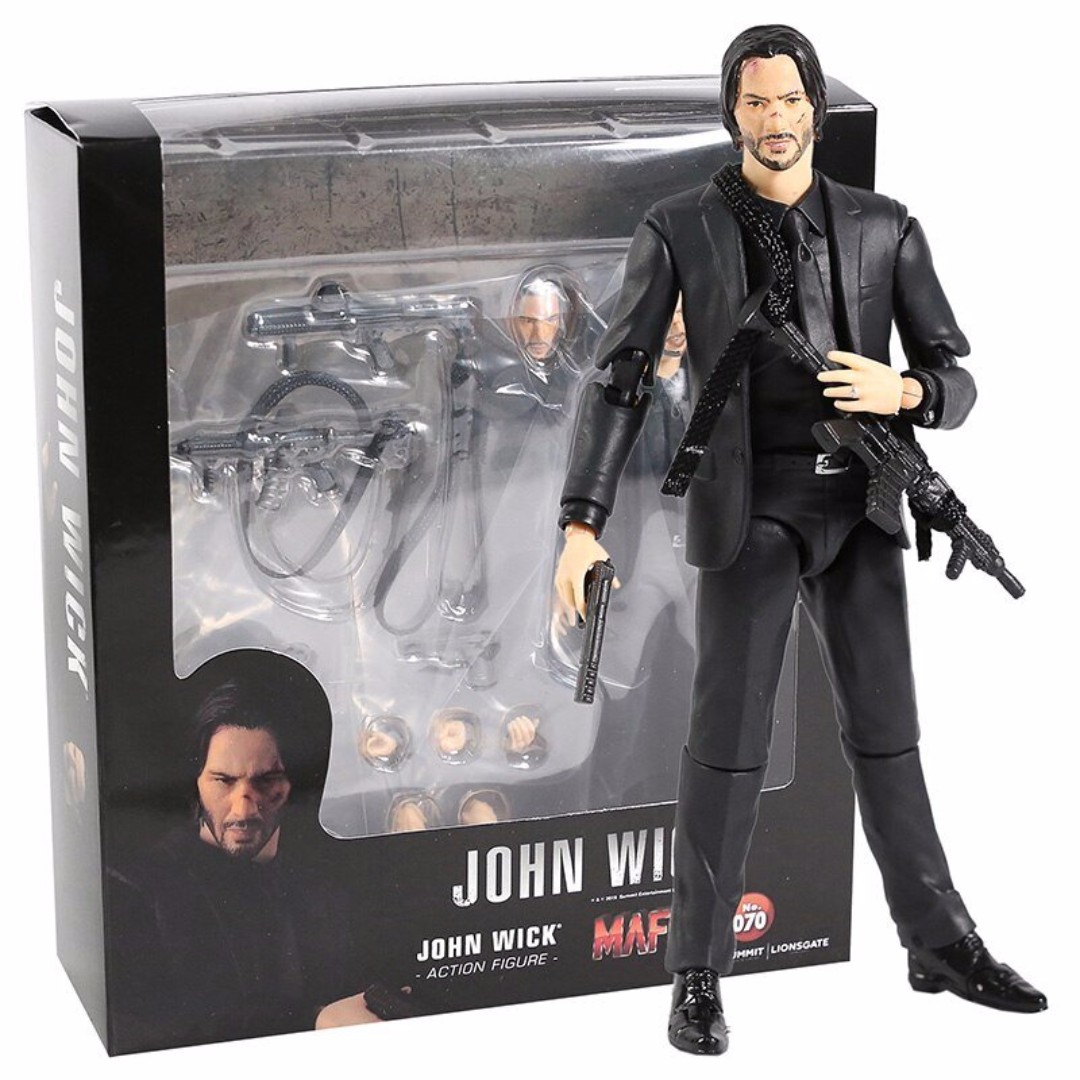 Mafex Keanu Reeves John Wick Figure Gun Toy, Hobbies & Toys, Toys ...