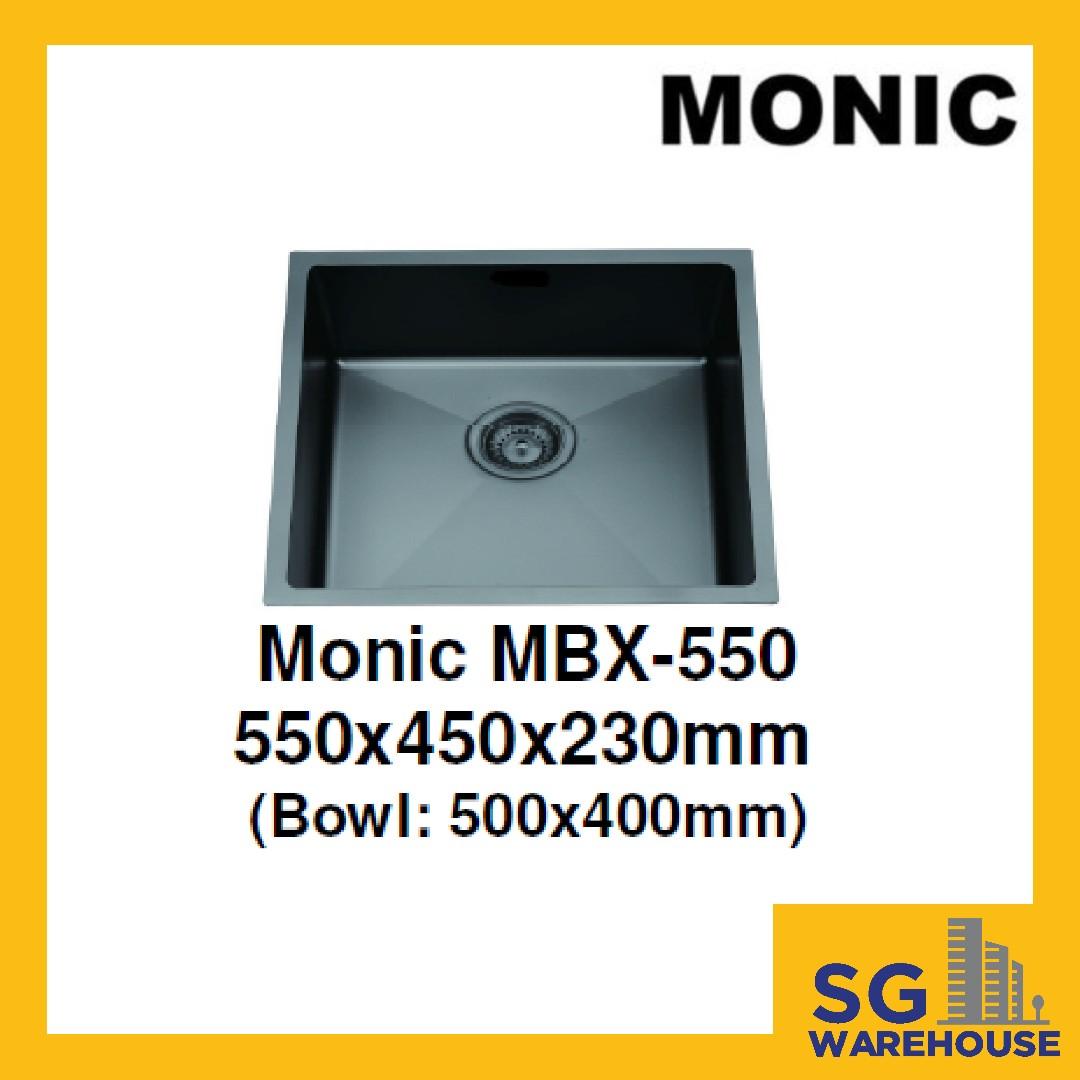 Monic Sink MBX550 Black Stainless Steel Single Bowl Kitchen Sink ...
